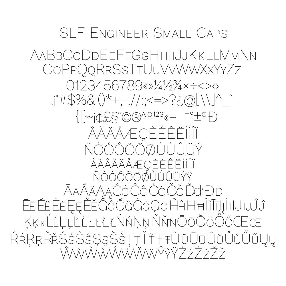 Single Line Font "SLF Engineer Small Caps" – Single Line Fonts