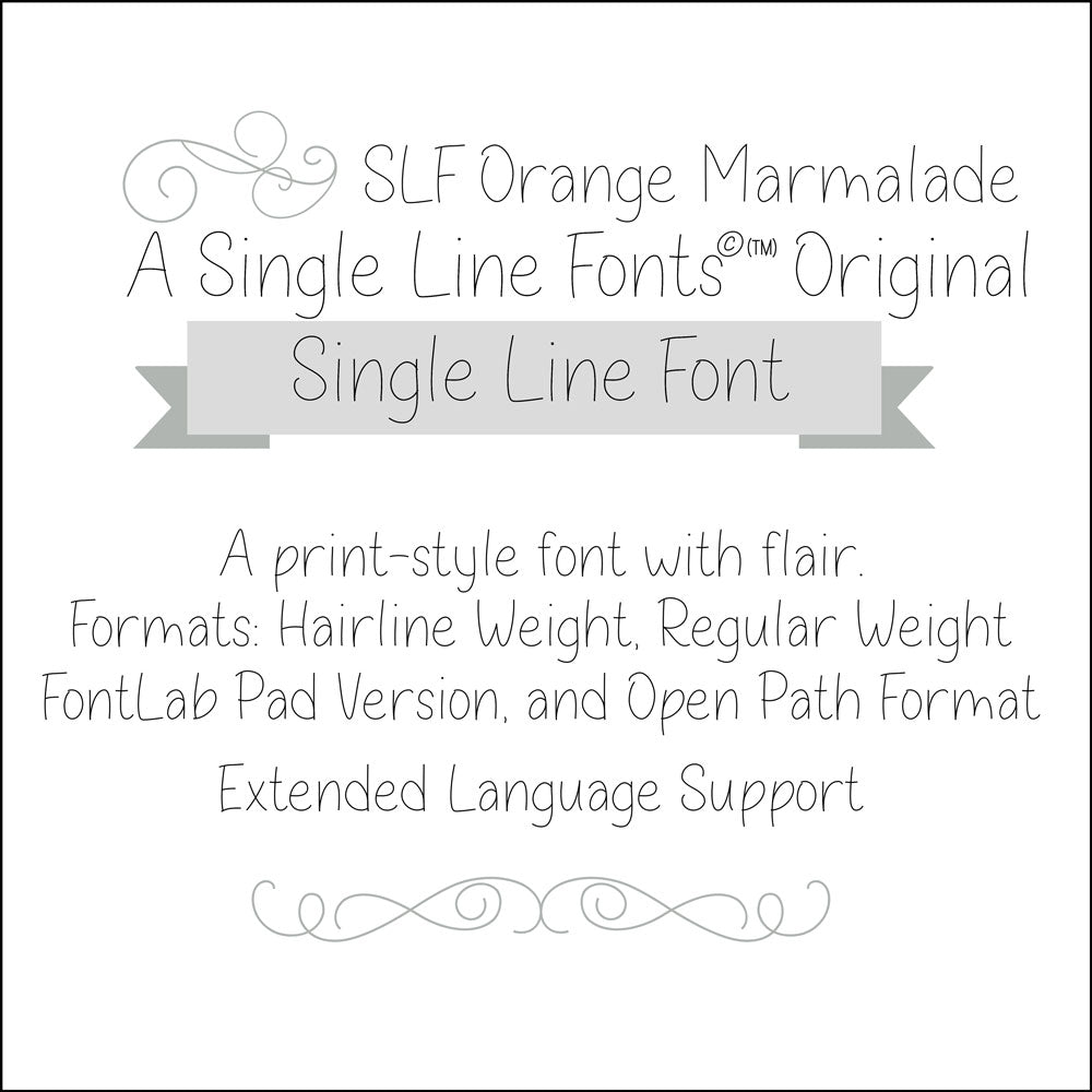 Single Line Font "SLF Orange Marmalade" – Single Line Fonts