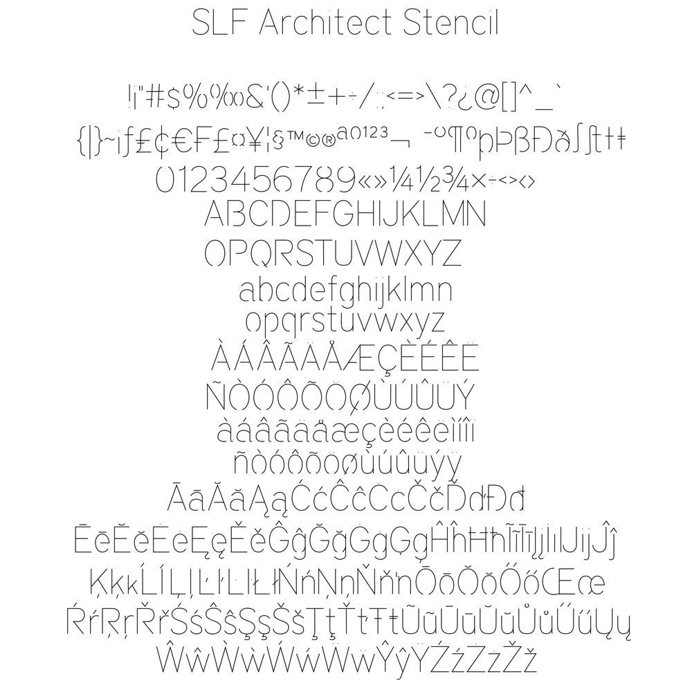 Single Line Font "SLF Architect Stencil" – Single Line Fonts
