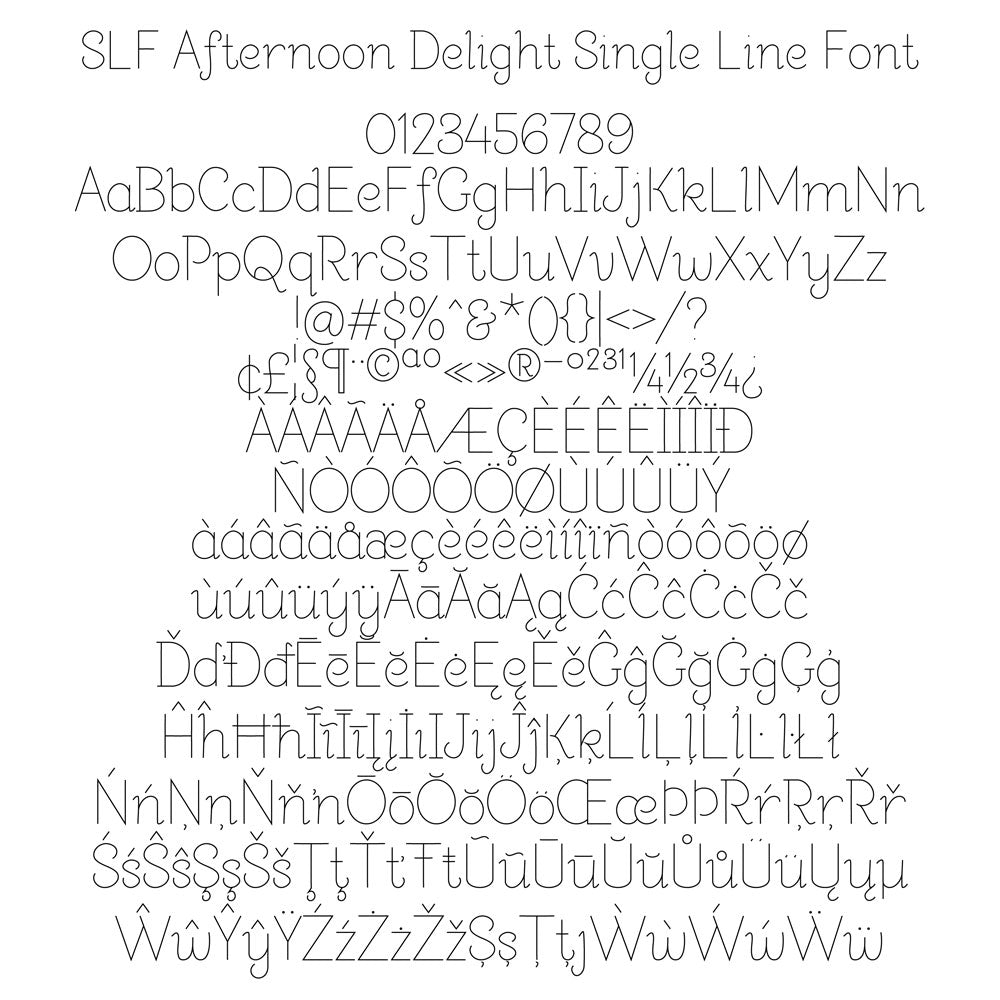 Single Line Font "SLF Afternoon Delight" – Single Line Fonts