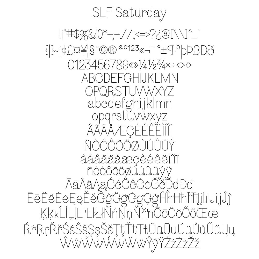 Single Line Font "SLF Saturday" – Single Line Fonts
