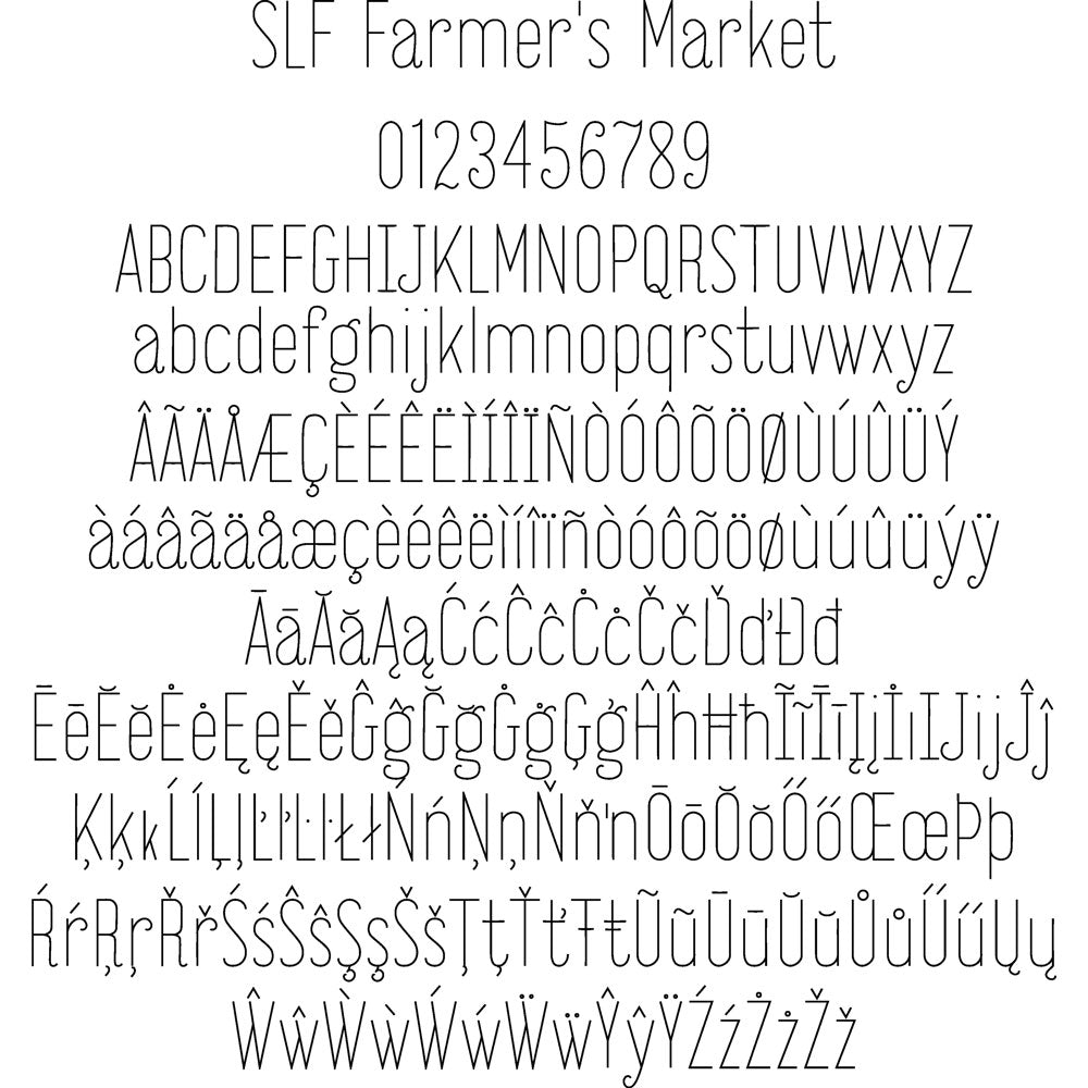 Single Line Font "SLF Farmer's Market" – Single Line Fonts