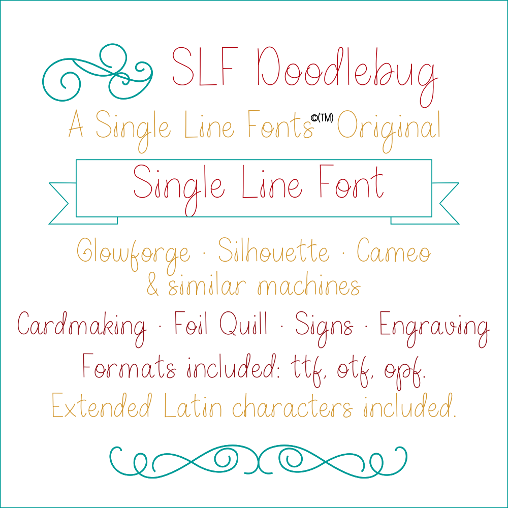 Single Line Font "SLF Doodlebug" PLUS Bonus Font! – Single Line Fonts