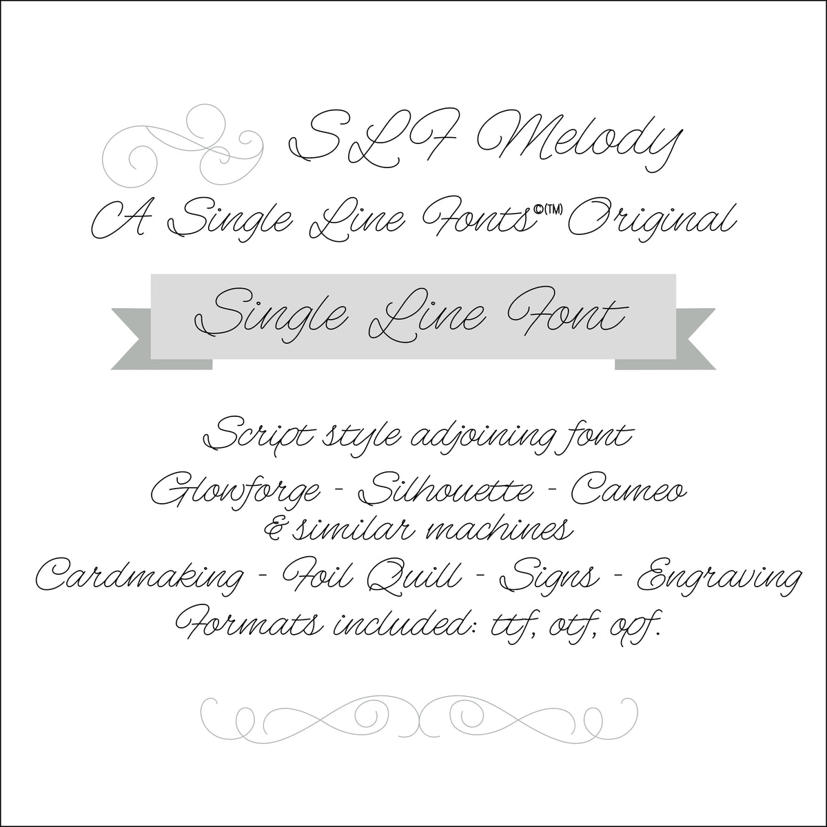 Single Line Font "SLF Melody" – Single Line Fonts