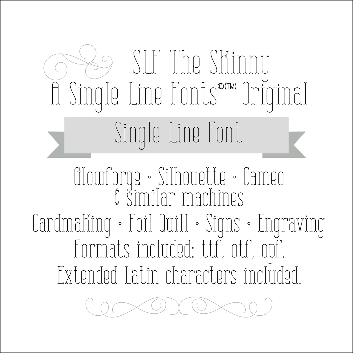 Single Line Font "SLF The Skinny" – Single Line Fonts