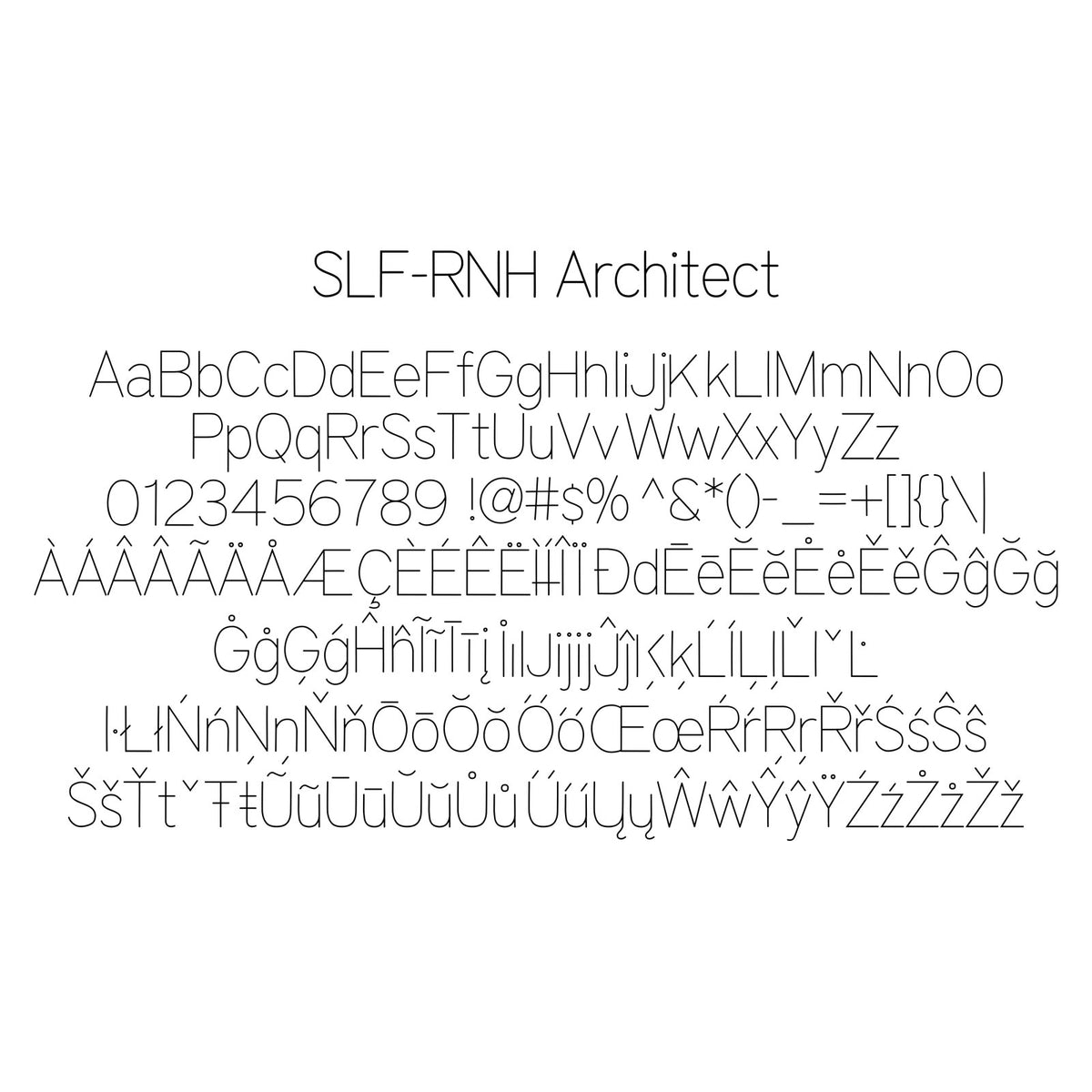 Rhino Single Line Engraving Font - "Architect" – Single Line Fonts