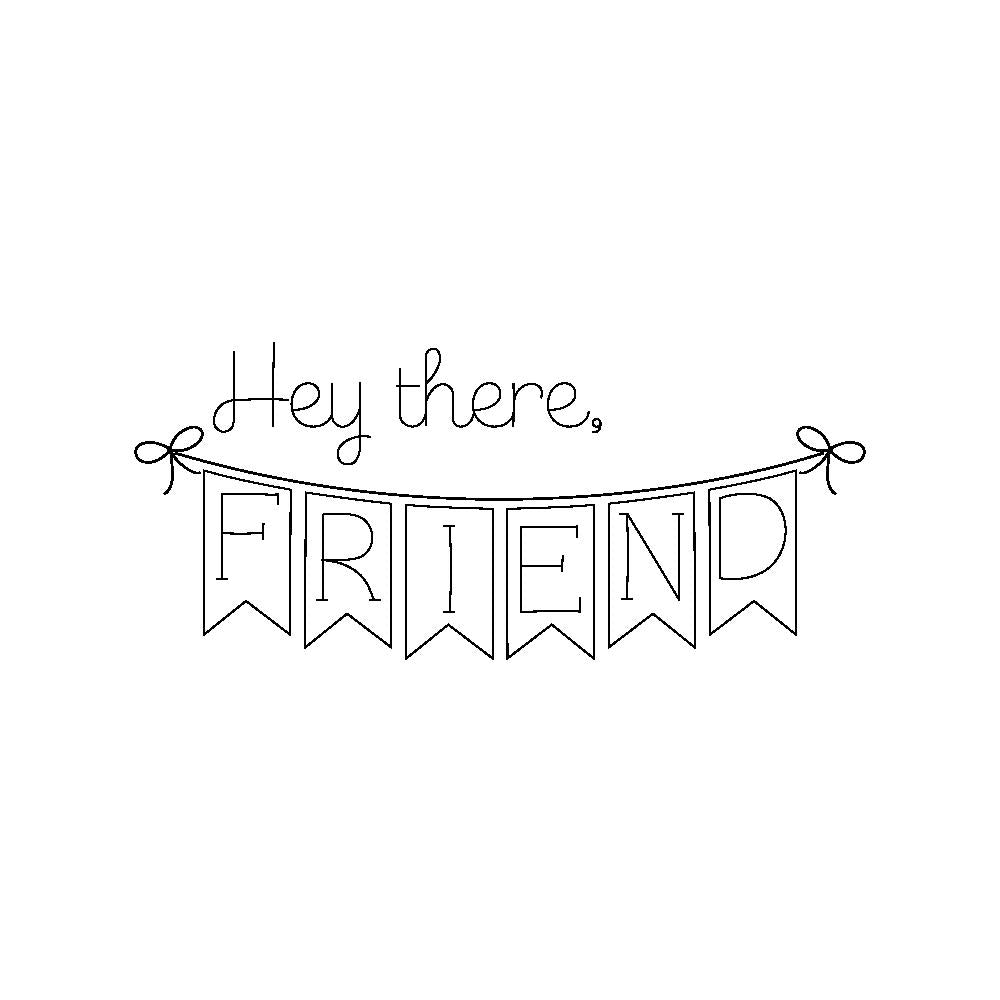Hey There Friend – Single Line Fonts