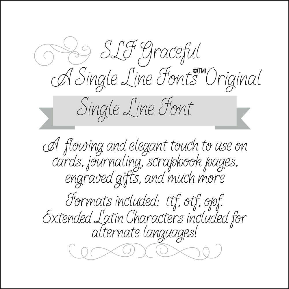 Single Line Font "SLF Graceful" – Single Line Fonts