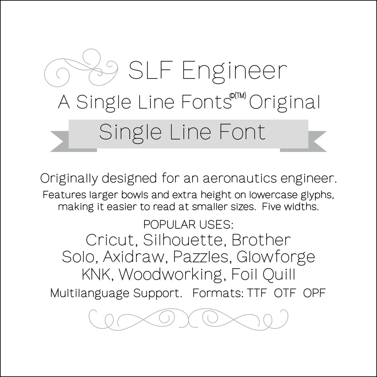 Single Line Font "SLF Engineer" – Single Line Fonts