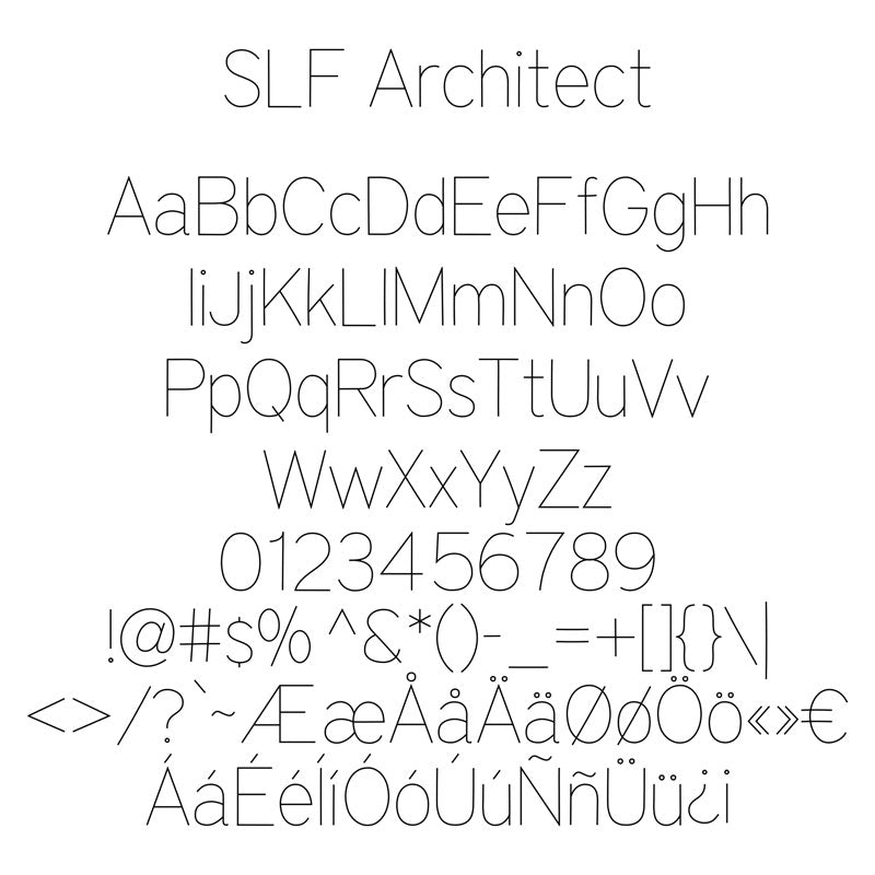 Single Line Font "SLF Architect" – Single Line Fonts