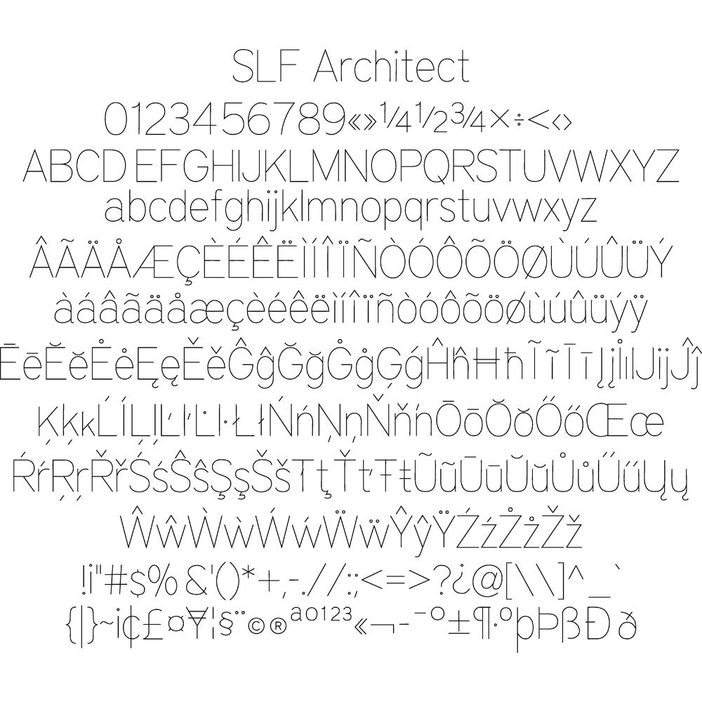 Single Line Font "SLF Architect" – Single Line Fonts