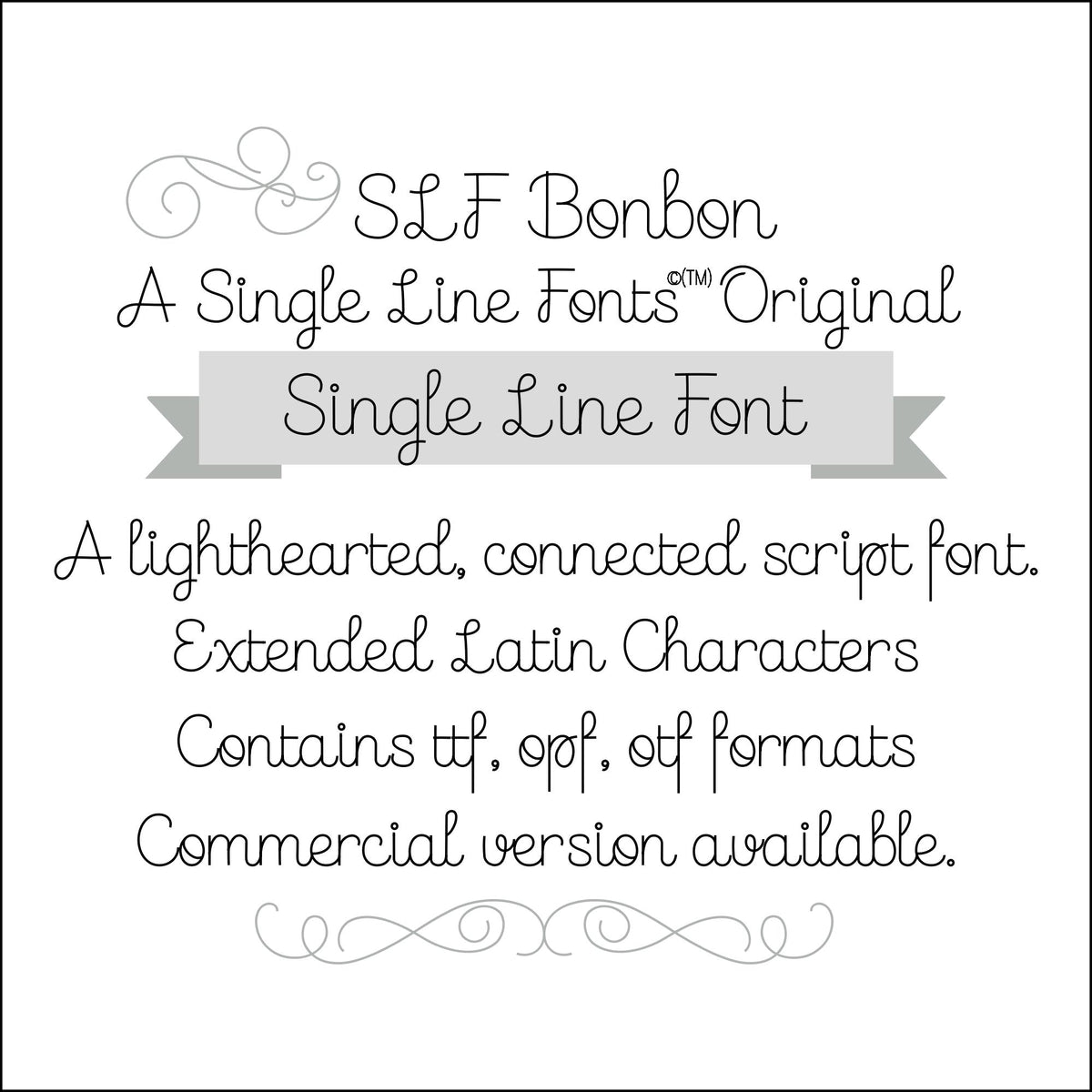 Single Line Font "SLF Bonbon" – Single Line Fonts