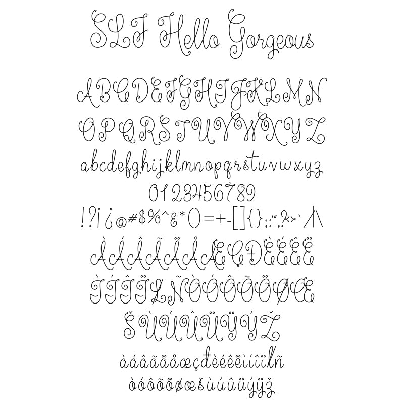 Single Line Font "SLF Hello Gorgeous" – Single Line Fonts