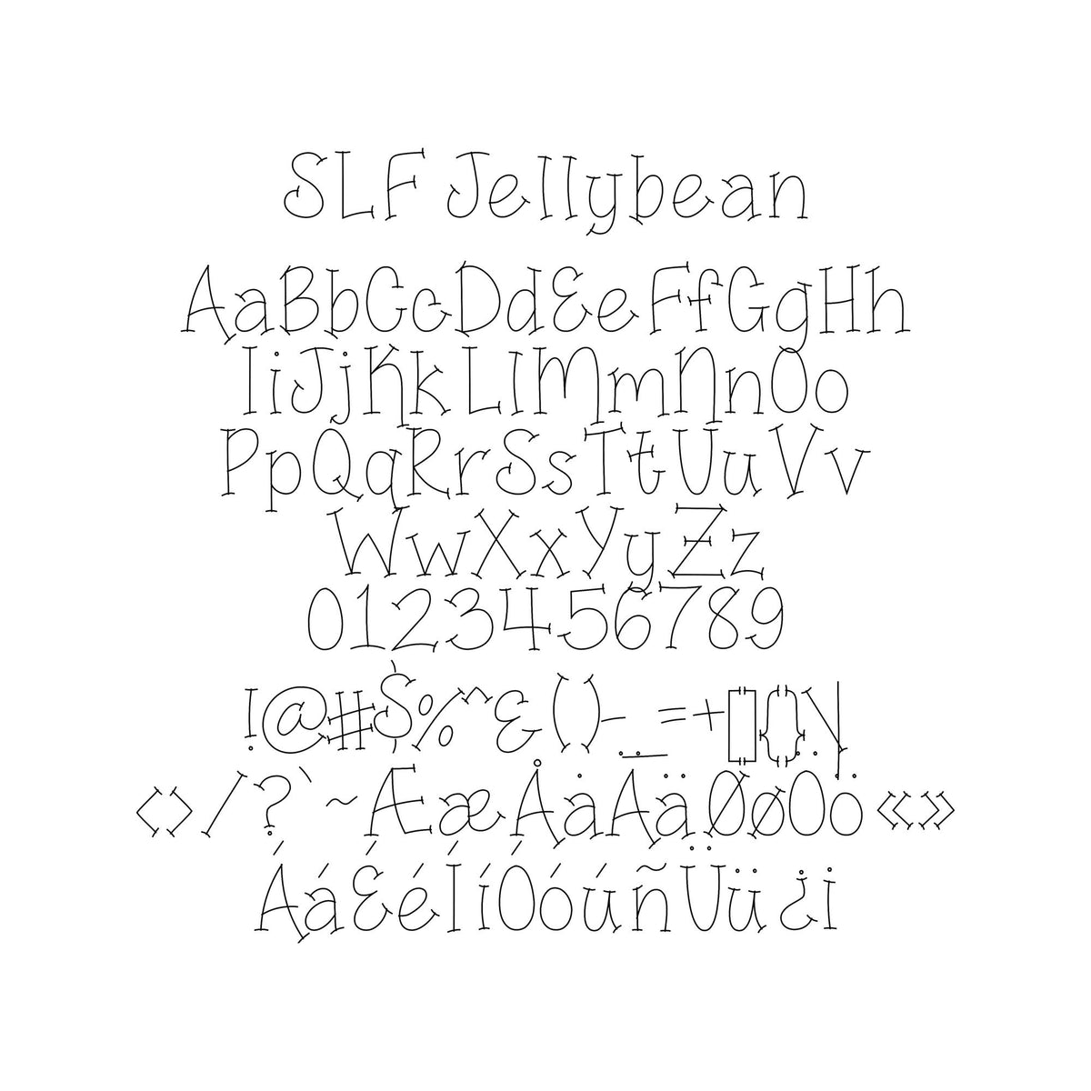 Single Line Font "SLF Jelly Bean" – Single Line Fonts